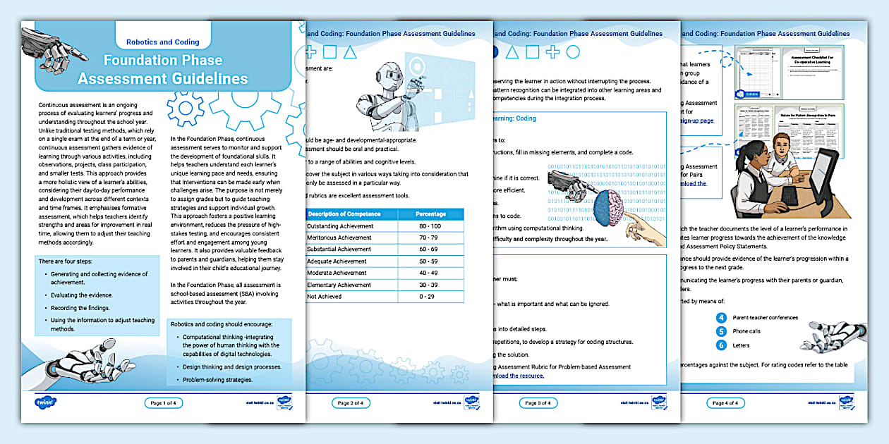 Robotics and Coding Foundation Phase Assessment Guidelines