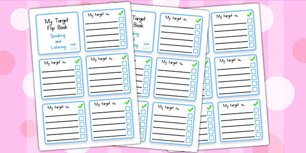 Personal Target Flip Book (teacher made) - Twinkl