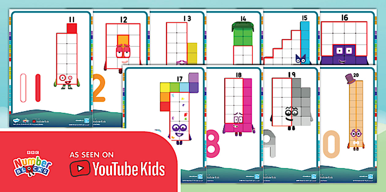 Numberblocks: 11-20 Numeral Display Posters - Twinkl