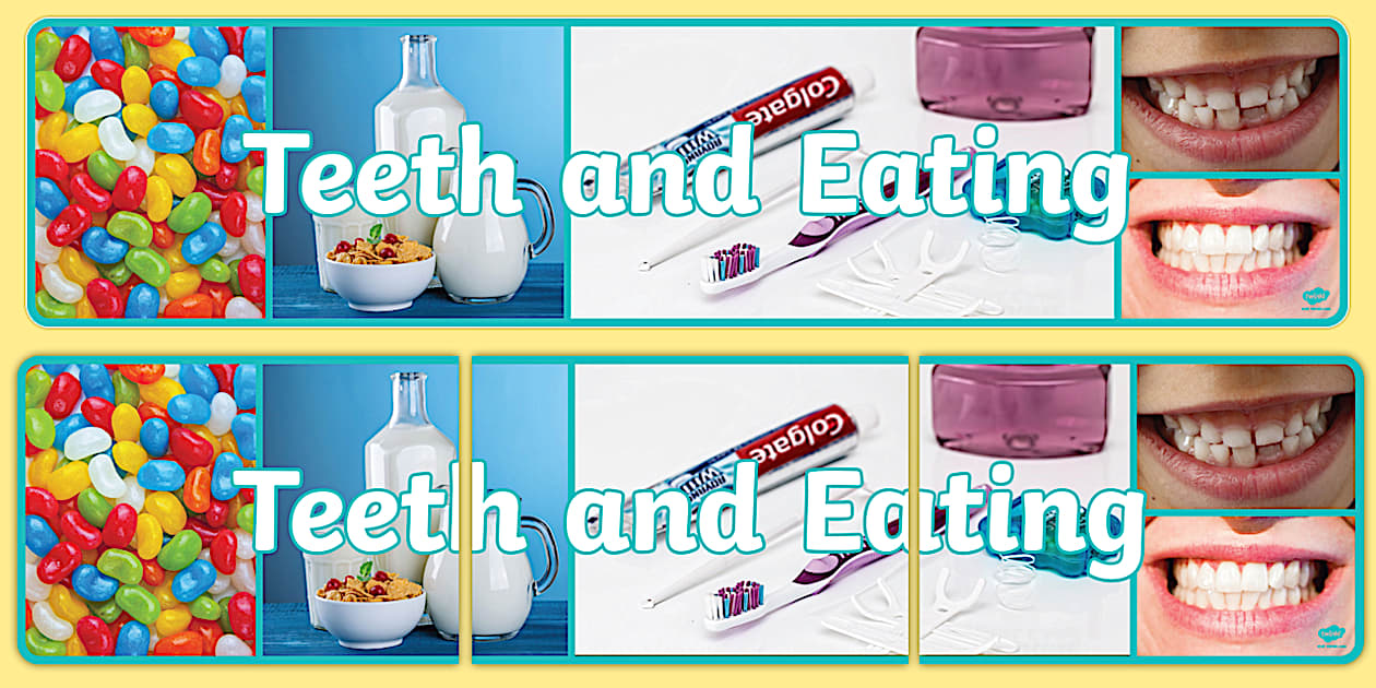 Teeth and Eating Photo Display Banner (nauczyciel wykonał)
