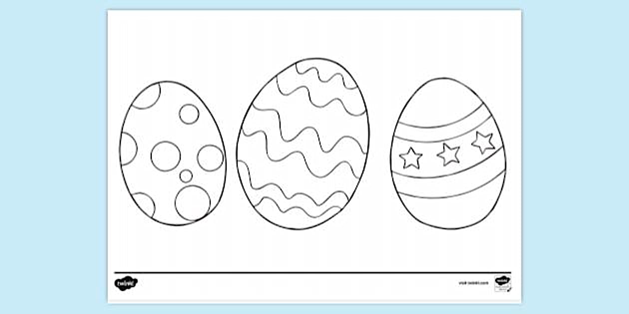 Printable Easter Eggs Colouring | Colouring Sheets - Twinkl