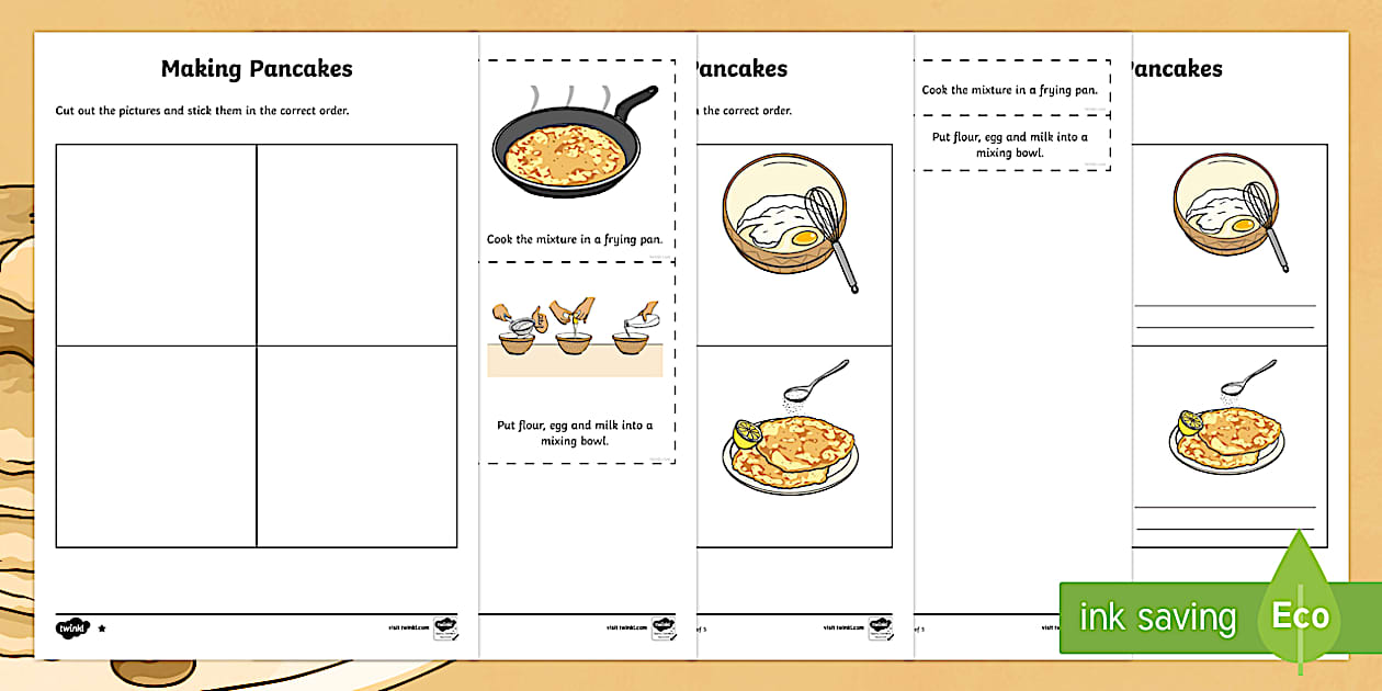 U+1F449 Pancake Day Procedural Writing Differentiated Activity