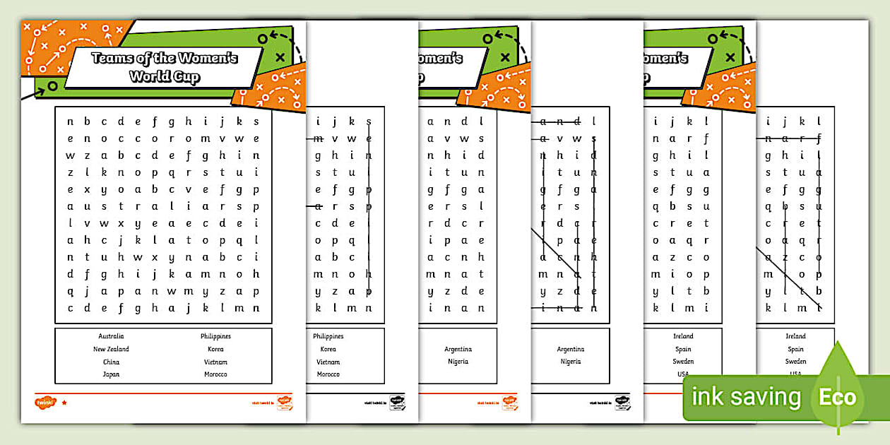 Women's World Cup Word Search | Women's World Cup | Twinkl