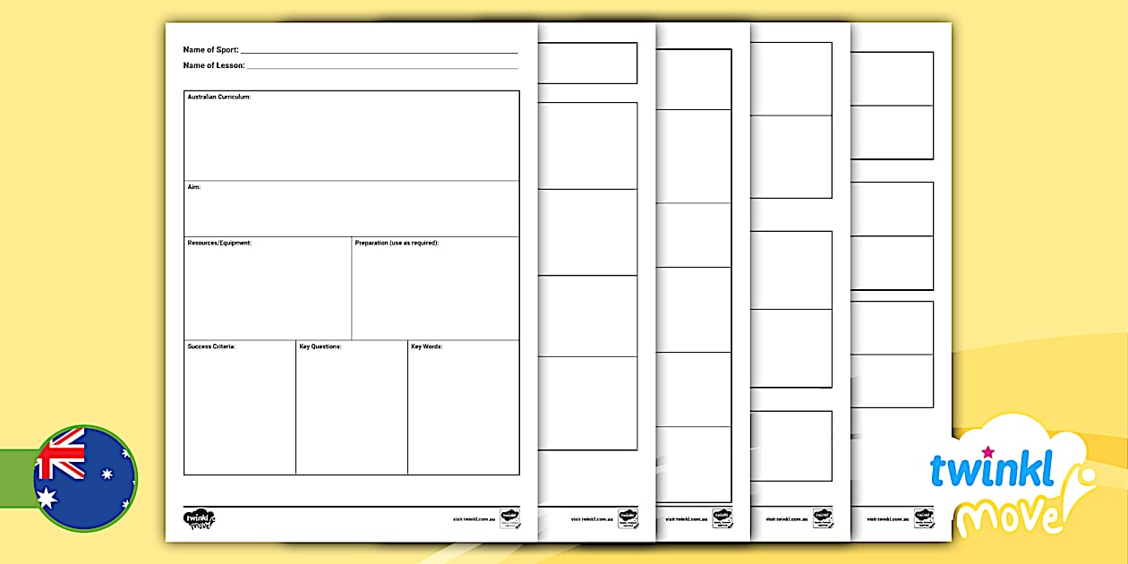 Blank Lesson Plan Template for Physical Education | Twinkl