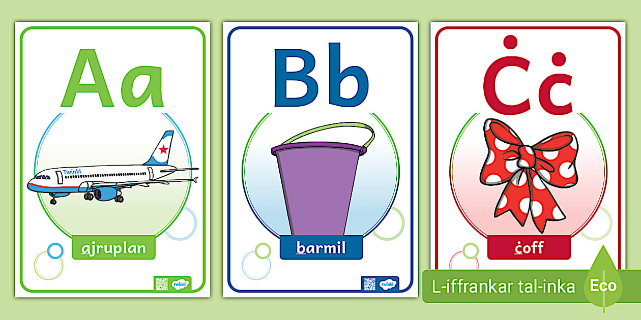 Kartelluni b'Wiri tal-Alfabett (Teacher-Made) - Twinkl