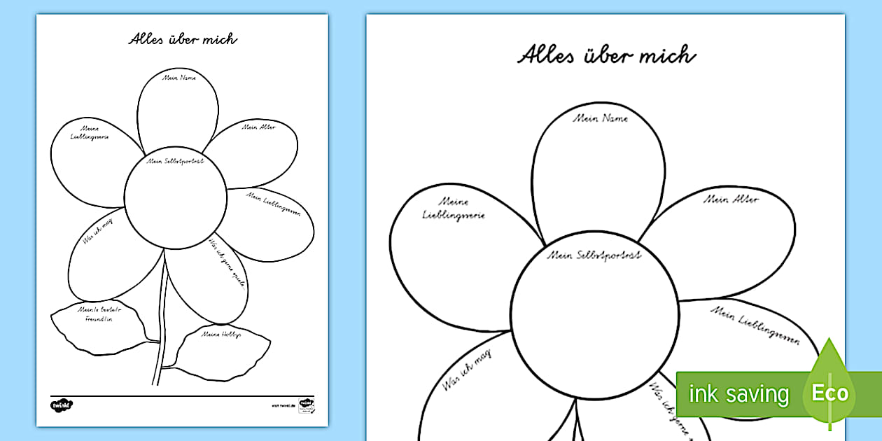 Editable Fakten Über Mich Schreibvorlage (teacher made)