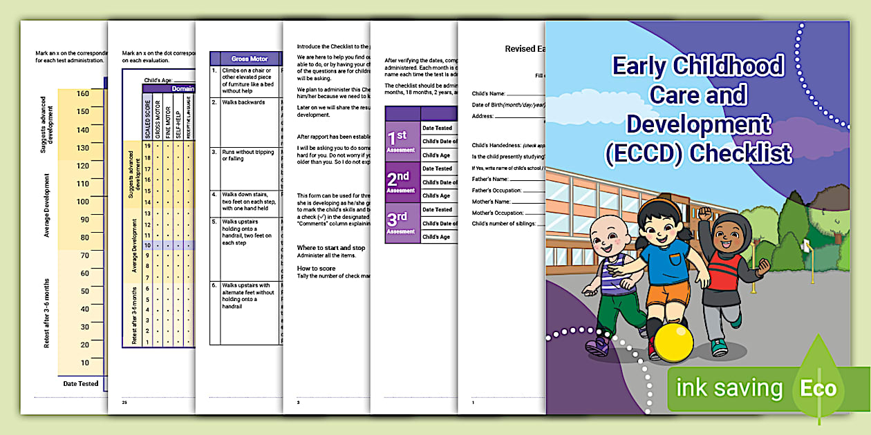 Revised Early Childhood Care and Development Checklist | Twinkl