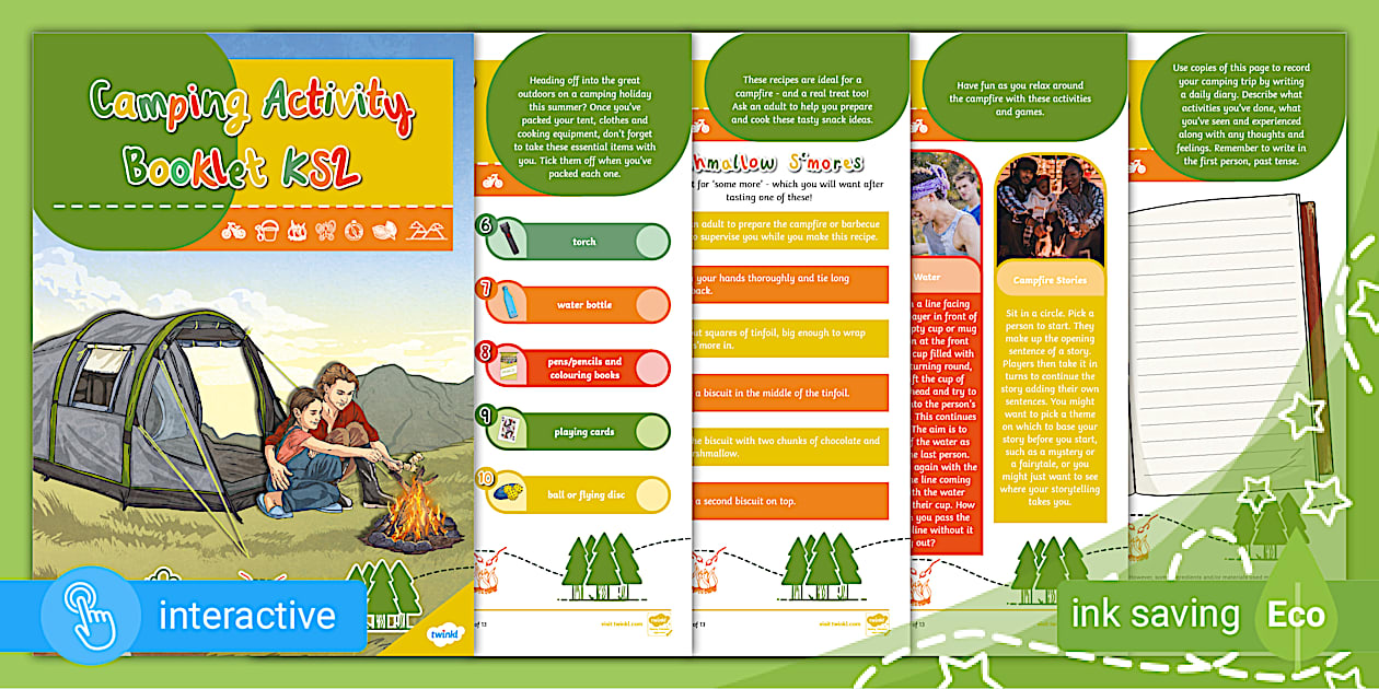 Camping Activity Booklet KS2 (Ages 7 - 11) - Twinkl