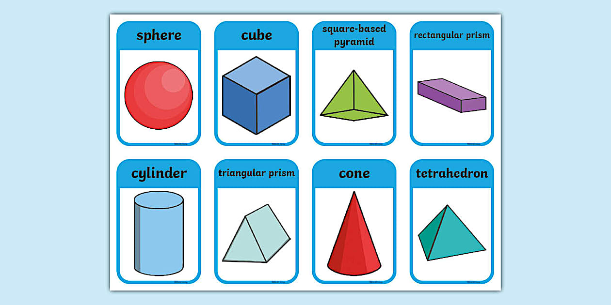 3D Object Flashcards (teacher made) - Twinkl