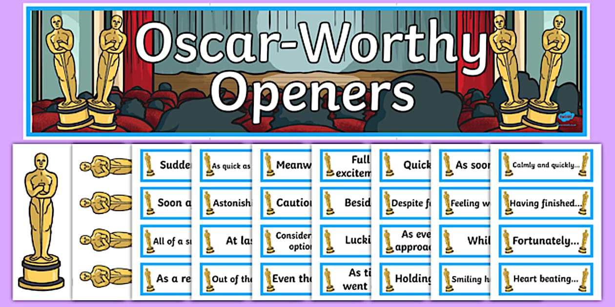 Cursive Oscar Worthy Openers Display Pack (teacher made)