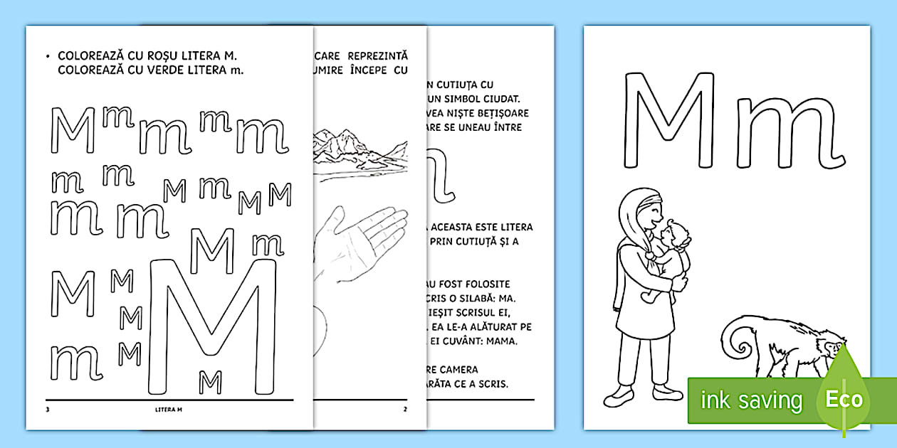 Învățăm litera M m - Broșură cu activități - Twinkl