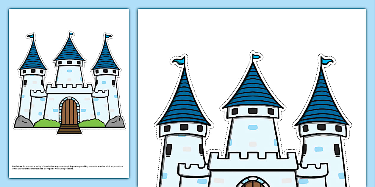 Castle Emoticon Cut-Out (teacher made) - Twinkl