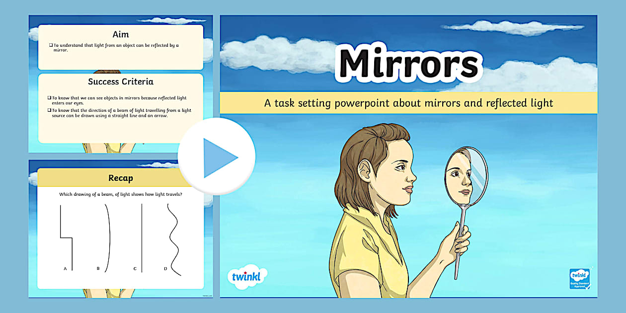 Mirrors and Reflected Light PowerPoint (teacher made)