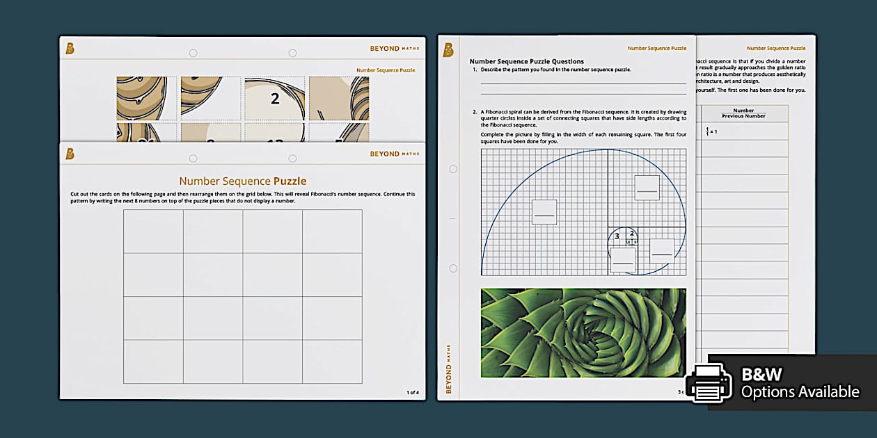 Fibonacci Jigsaw Puzzle (teacher made) - Twinkl