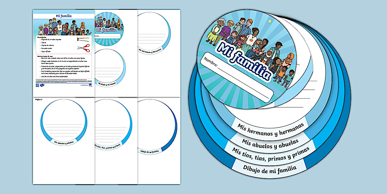 Flipbook: Mi familia (teacher made) - Twinkl