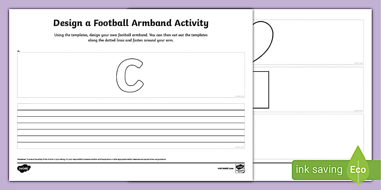 Design a Football Armband Activity - Twinkl - KS2 - Twinkl