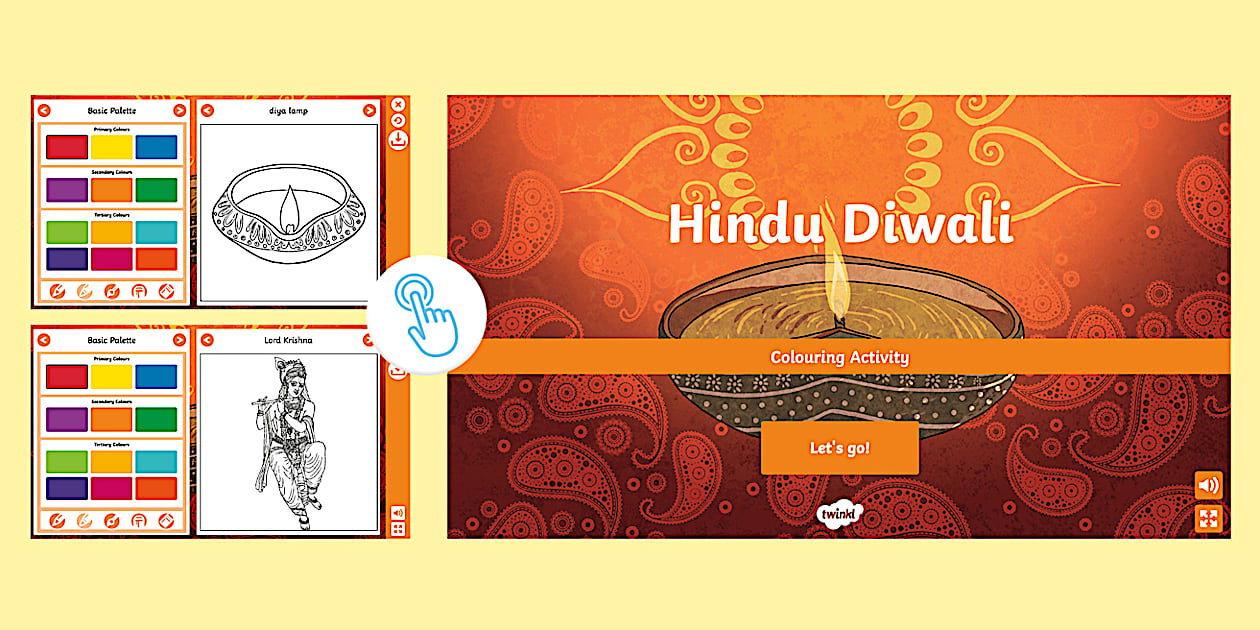 Hindu Diwali Interactive Colouring (Teacher-Made) - Twinkl