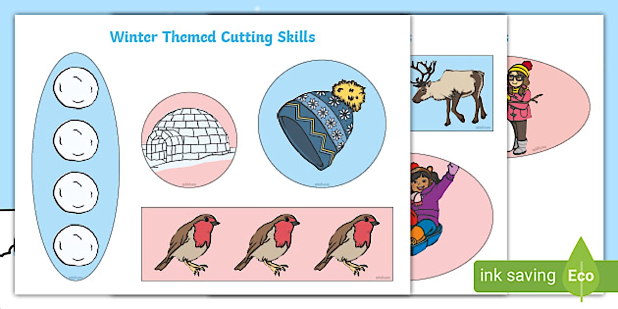 Winter Cutting Activities | Winter Resource | Twinkl