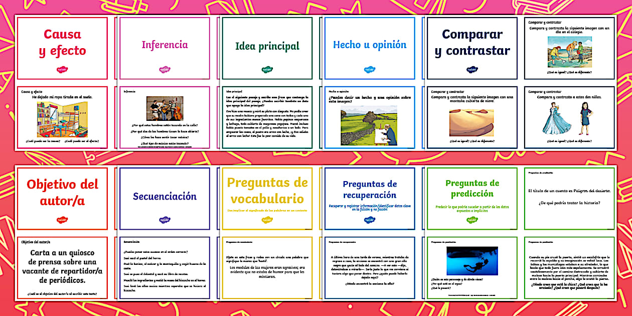 Pack de recursos: Tarjeta de habilidades de lectura guiada