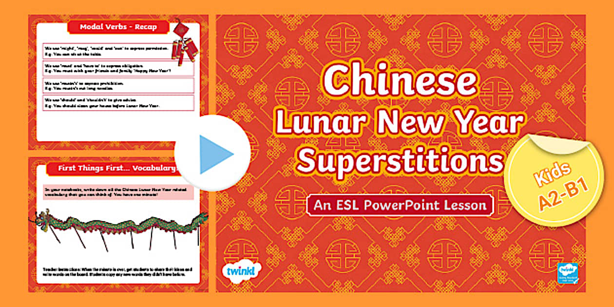 ESL Chinese New Year Superstitions Lesson (teacher made)