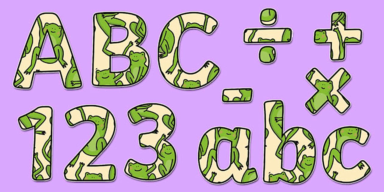 5 Speckled Frogs Themed Display Lettering (teacher made)
