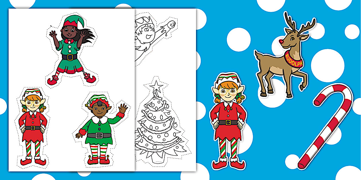Reindeer Games Cut-Outs | Printable Resource | Twinkl