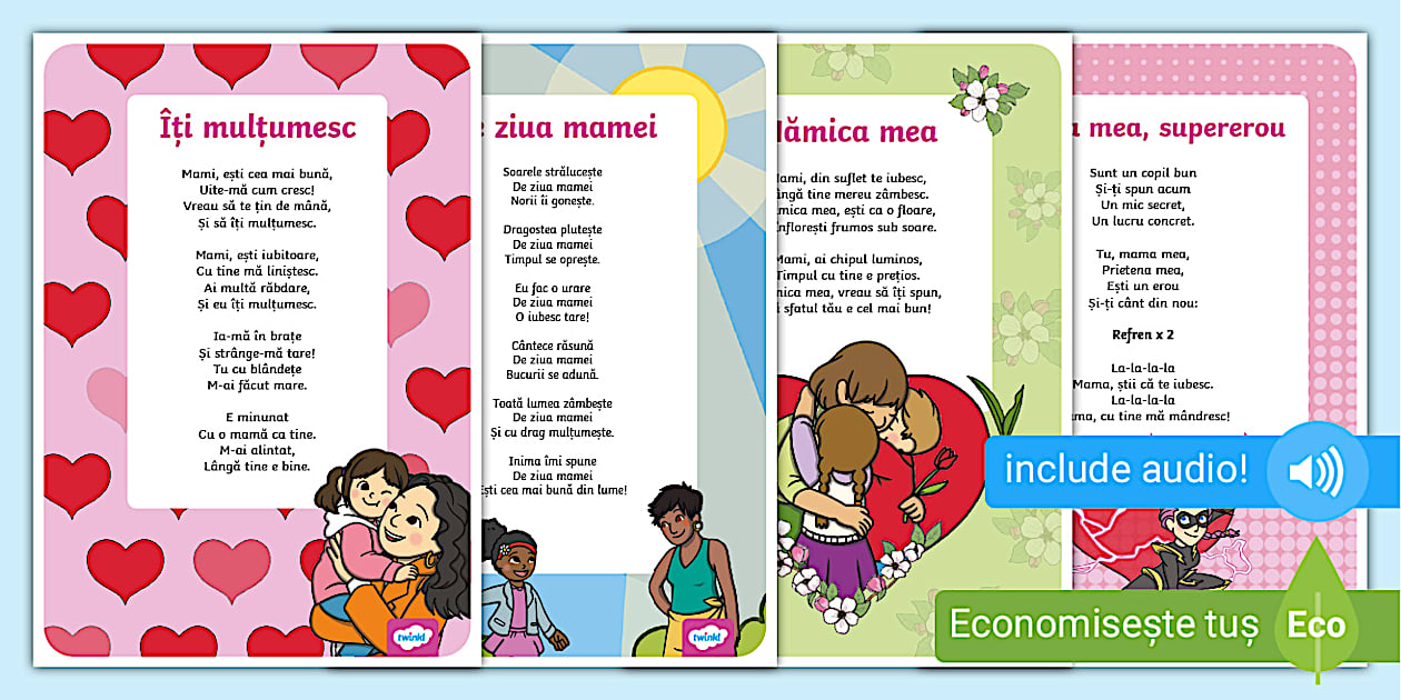 Ziua Mamei – Cântece pentru copii (teacher made) - Twinkl