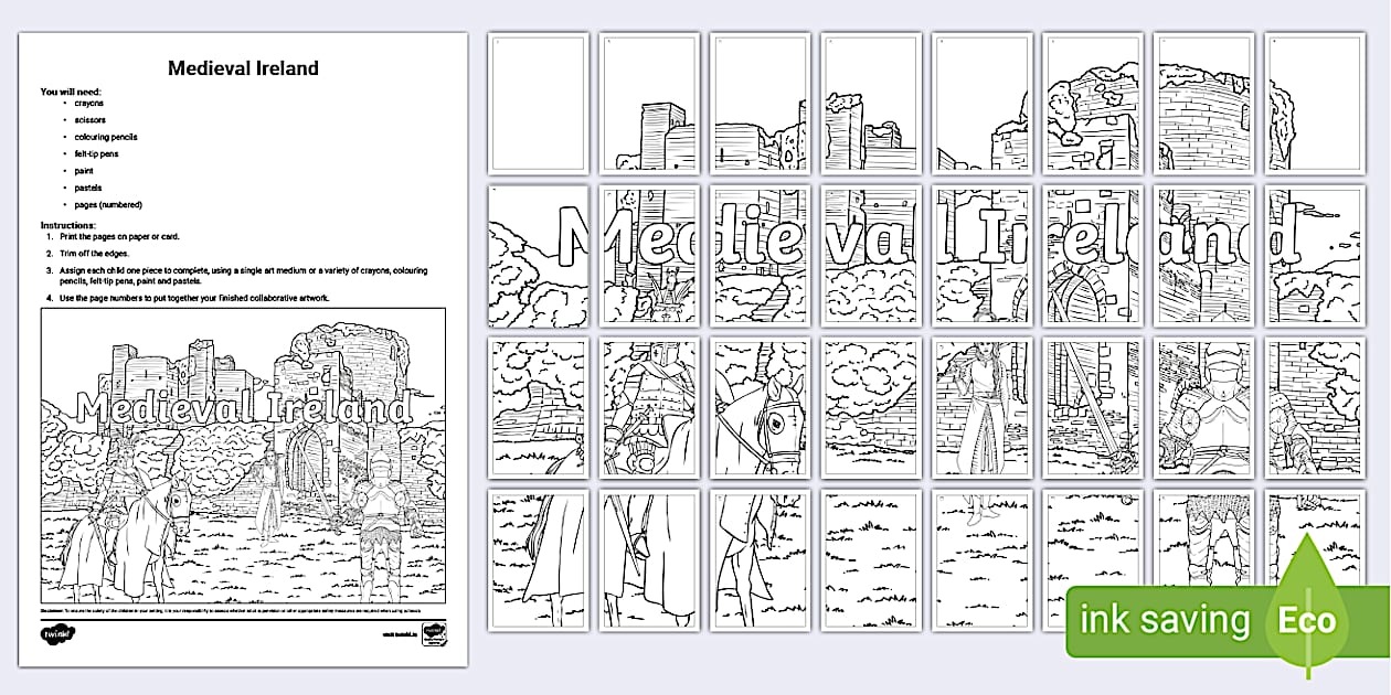 Medieval Ireland Collaborative Art Display (teacher made)