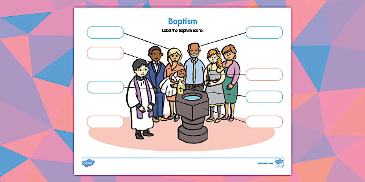 Baptism Labeling Worksheet | Teaching Resources | Twinkl USA