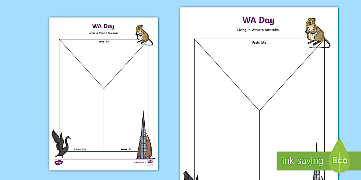 WA Day Y Chart Worksheet (Teacher-Made) - Twinkl