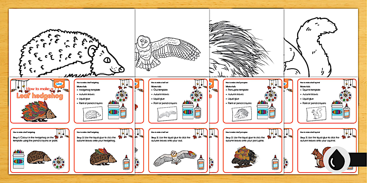 Autumn in Canada: Autumn Leaves Animal Art (Teacher-Made)