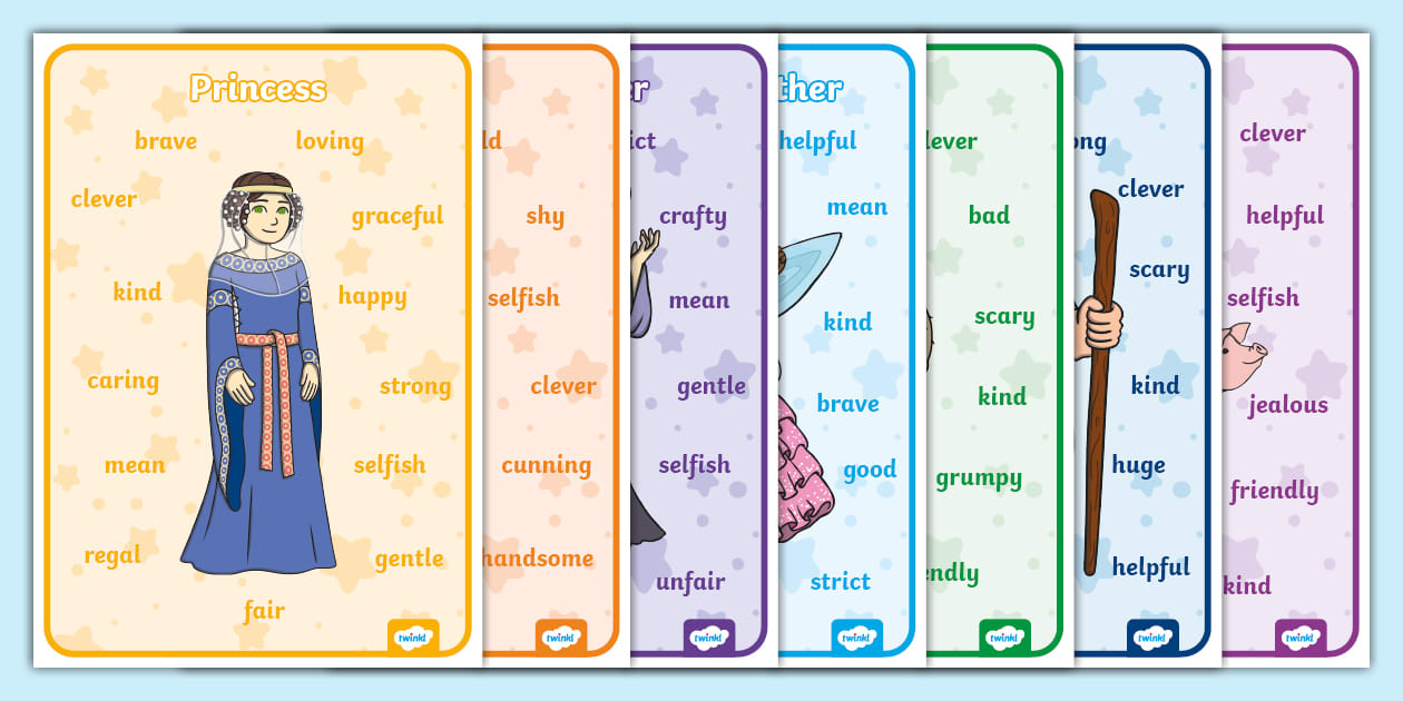 Story Character Attribute Posters (teacher made) - Twinkl