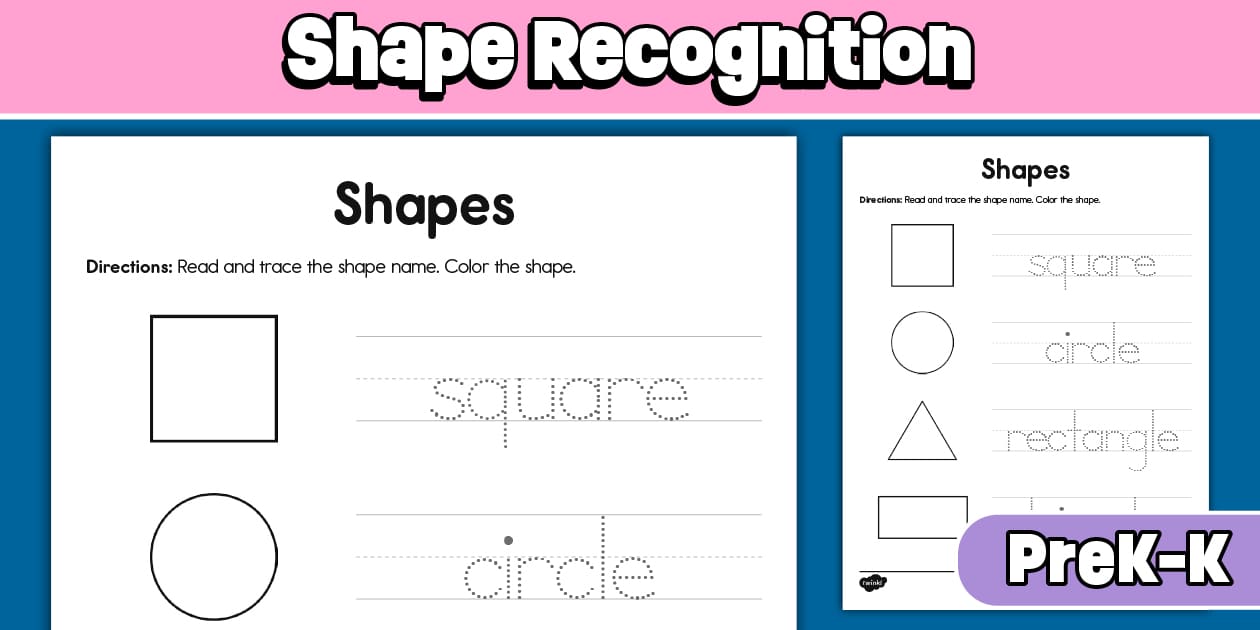 Shape Recognition Worksheet for PreK-K
