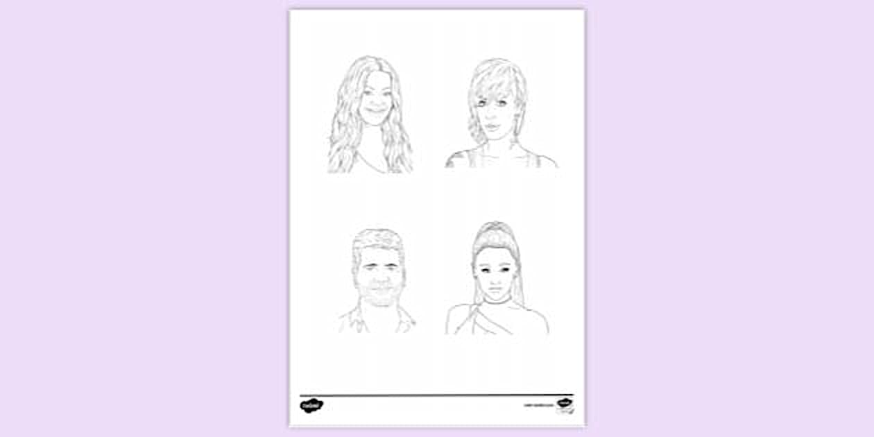 Celebrity Colouring Page | Colouring Sheets (teacher made)