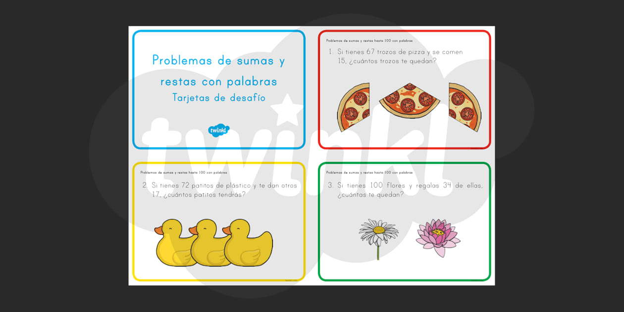 Problemas 15 Sumas Y Restas Problemas De Sumas Problemas