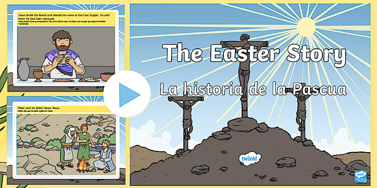 The Easter Story PowerPoint English/Spanish (Teacher-Made)