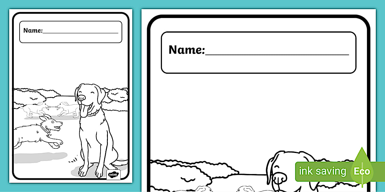 Dog Colouring Book Cover | Twinkl | Book Cover | Dogs | KS1