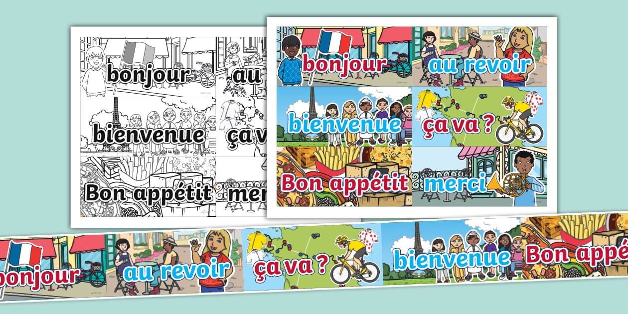 French Display Borders (teacher made) - Twinkl