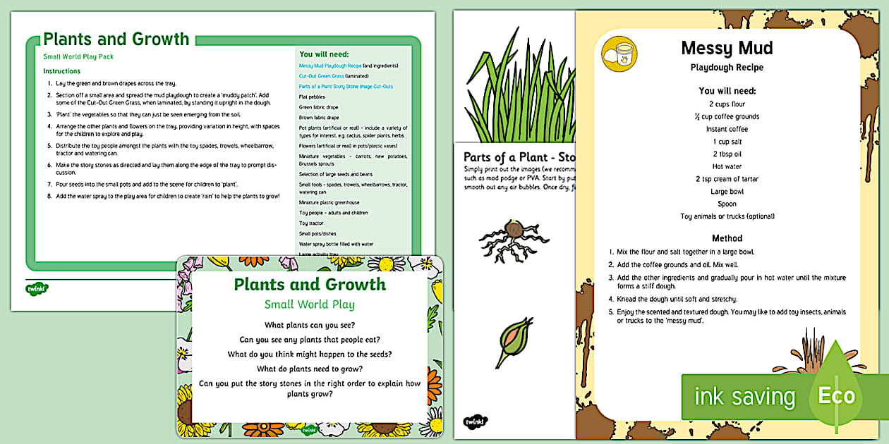 Plants and Growth Small World Play Idea and Printable Resource Pack