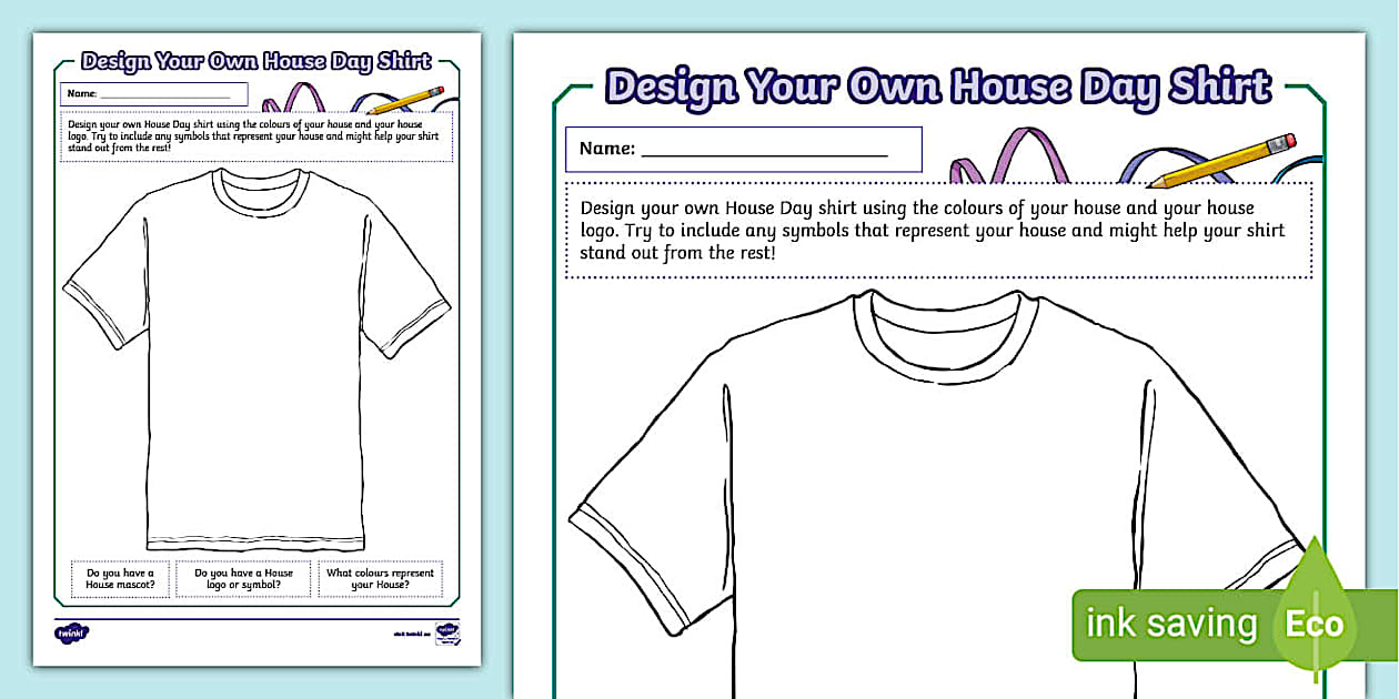 Design Your Own House Day Shirt (teacher made) - Twinkl