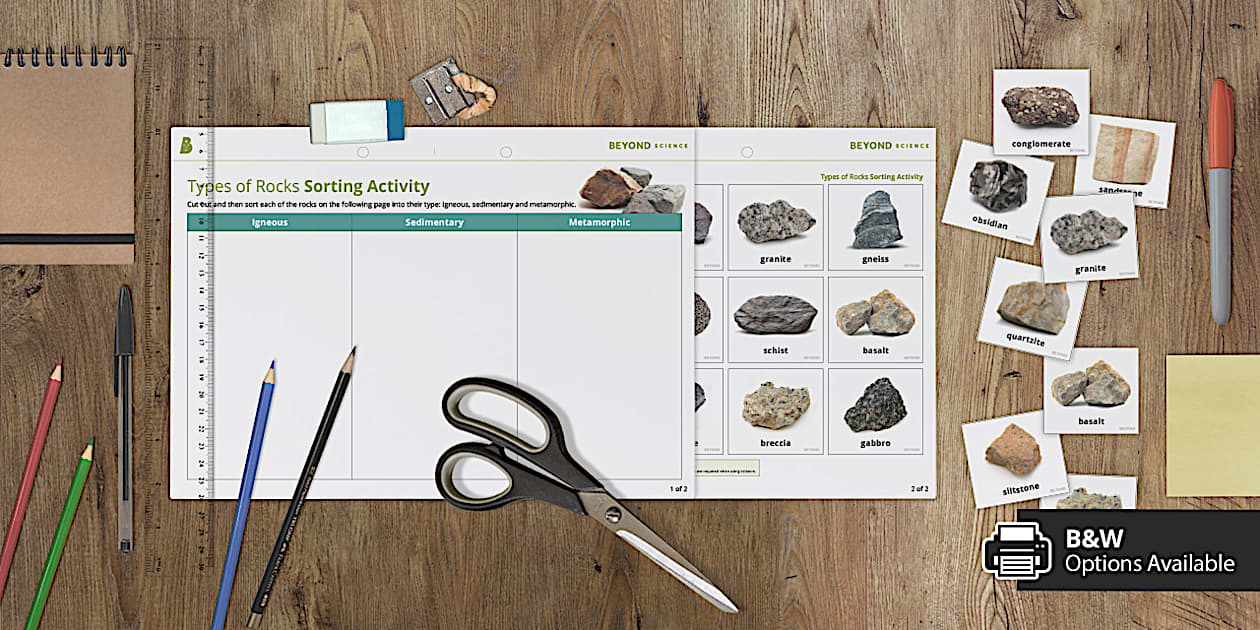Types of Rocks Sorting Activity (teacher made) - Twinkl