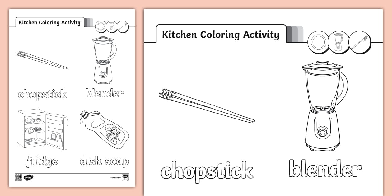 02 Teacher I Am Done ⅼ Kitchen Coloring Activity - Twinkl