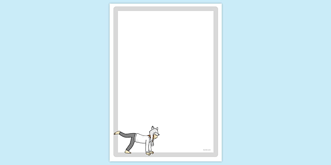 Arctic Fox Pose Page Border | Page Borders | Twinkl - Twinkl