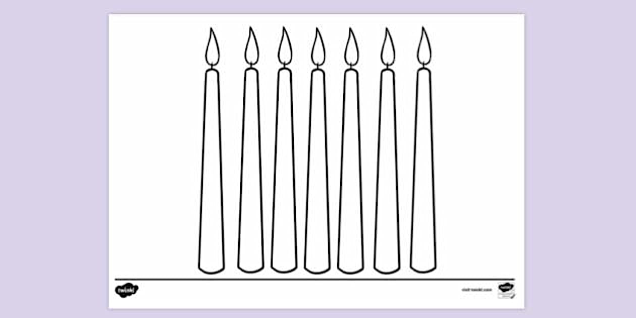 Mishumaa Saba Colouring Sheet | Colouring Sheets - Twinkl