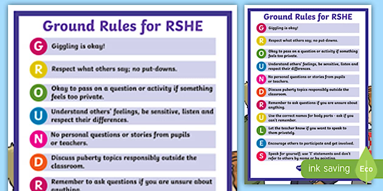 RSHE Resources - How to Establish Ground Rules with Learners