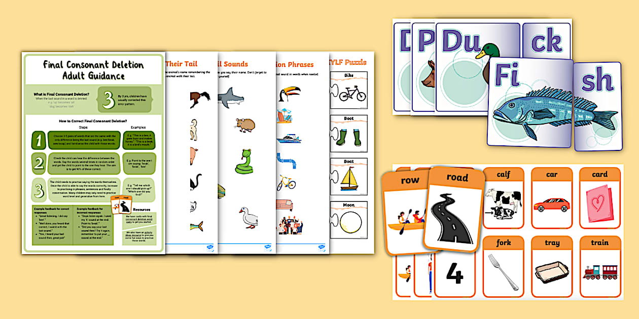 Final Consonant Deletion Resource Pack | Twinkl - Twinkl