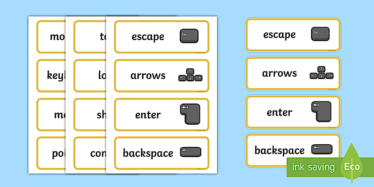 👉 ICT Topic Word Cards | KS1 Computing | ICT Lessons