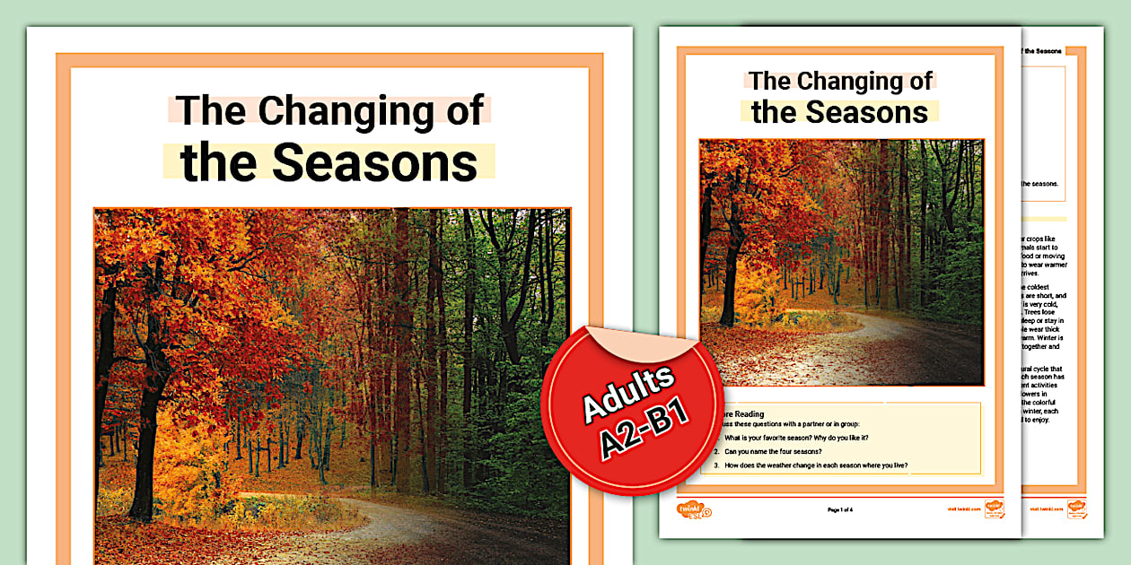 ESL The Changing Seasons (l'enseignant a fait) - Twinkl