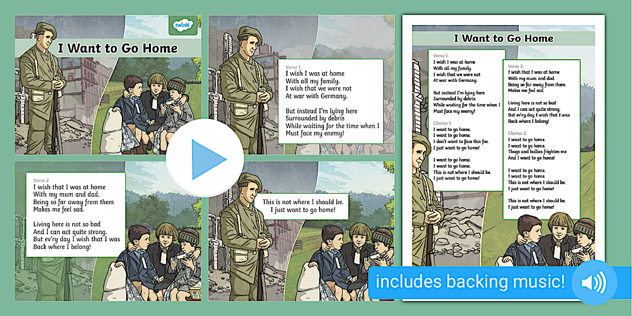 👉 I Want to go Home Song (teacher made) - Twinkl