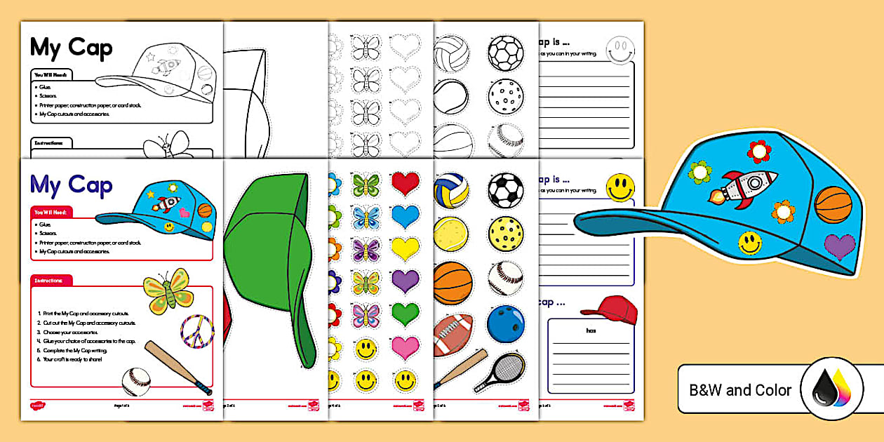 My Cap Craft and Write -ap Word Family Activity - Twinkl